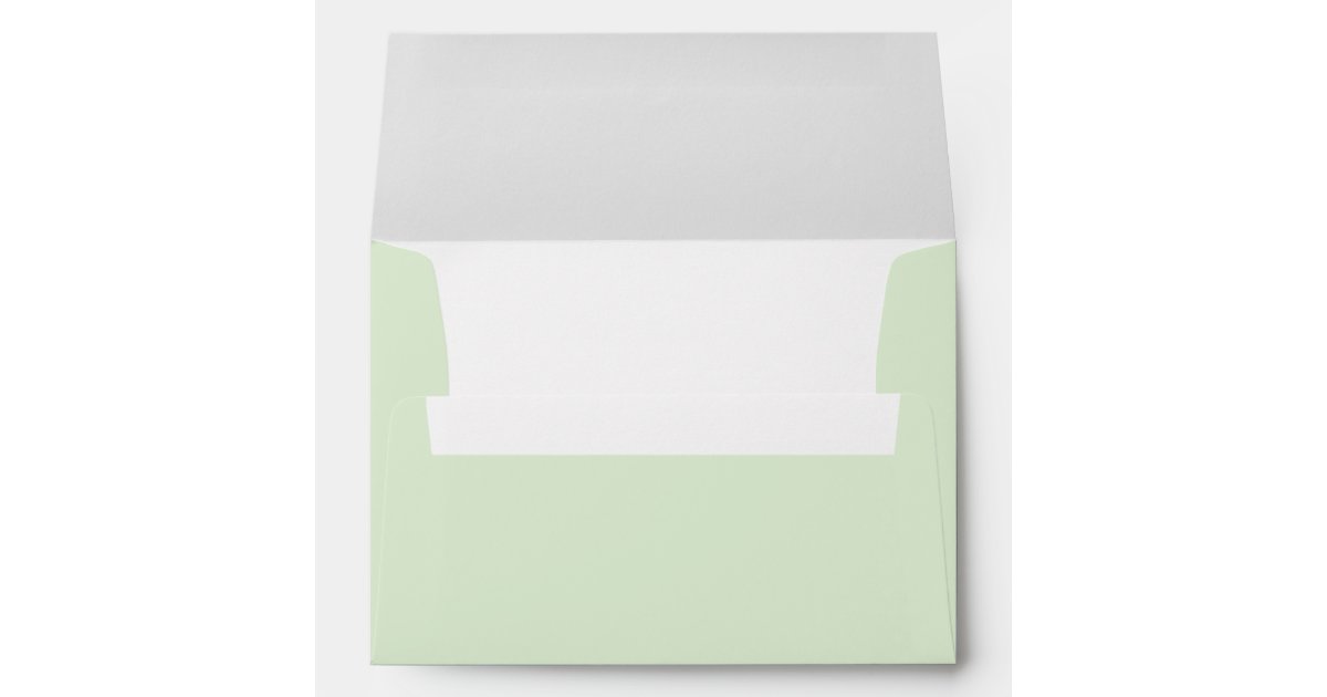 Light Green - Sage Elegant Modern Envelope | Zazzle