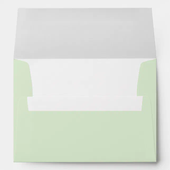 Light Green - Sage Elegant Modern Envelope | Zazzle