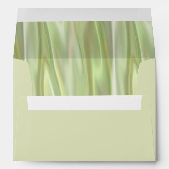 Light Green Satin Look Custom Wedding Envelope | Zazzle.com