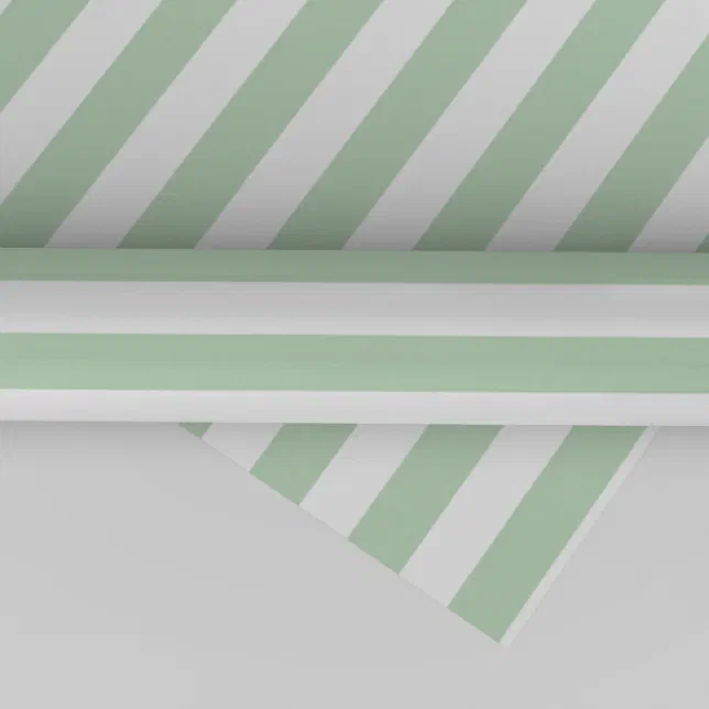Light Green Stripe Christmas Wrapping Paper | Zazzle