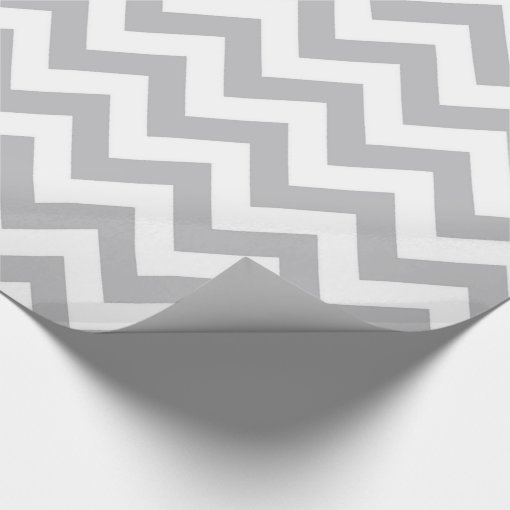 Light Grey and White Chevron Wrapping Paper | Zazzle