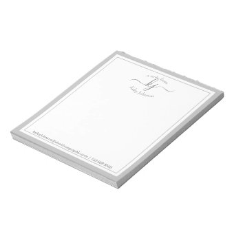 Light Grey Personalized | From The Desk Of Notepad | Zazzle