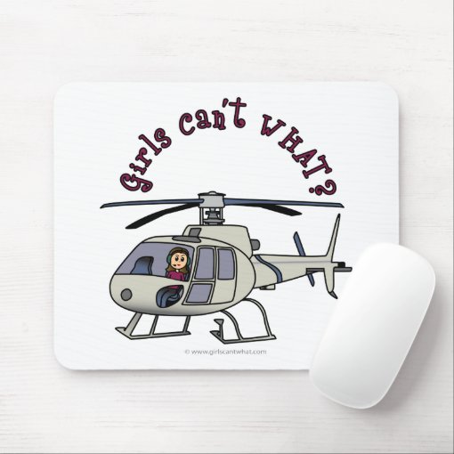 Light Helicopter Girl Mouse Pad | Zazzle