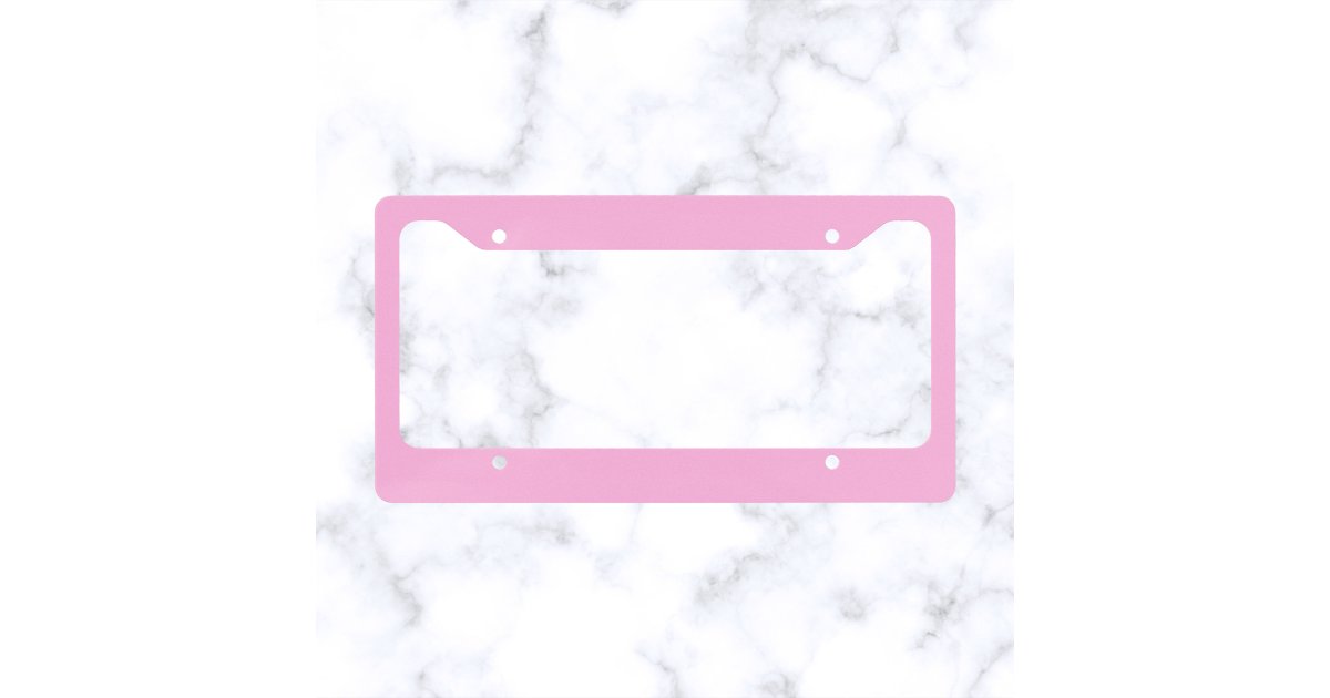 Light Hot Pink Solid Color License Plate Frame | Zazzle