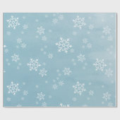 Light Ice Blue Watercolor Snowflake Wrapping Paper | Zazzle