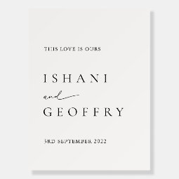 Light Ivory Modern Minimal Wedding Welcome Sign | Zazzle