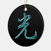 Light Japanese Kanji Symbol Ceramic Ornament | Zazzle