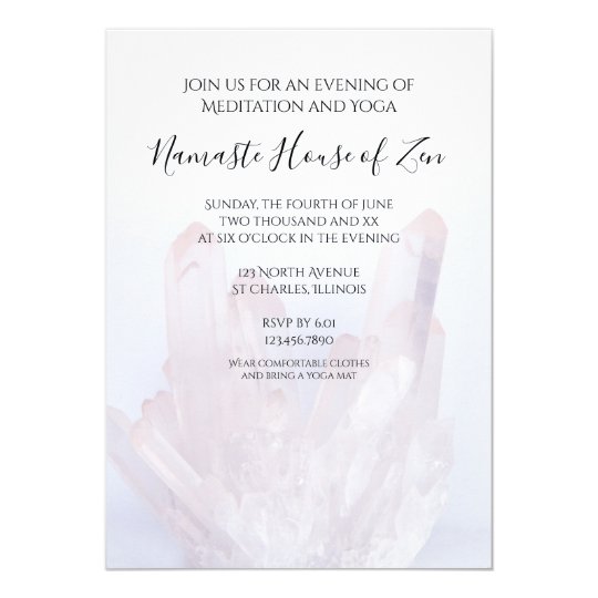 Light Lavender Crystals Meditation / Yoga Karma Invitation | Zazzle.com