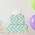 Light Mint Green Chevron Pattern Wrapping Paper | Zazzle