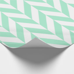 Light Mint Green Chevron Pattern Wrapping Paper | Zazzle