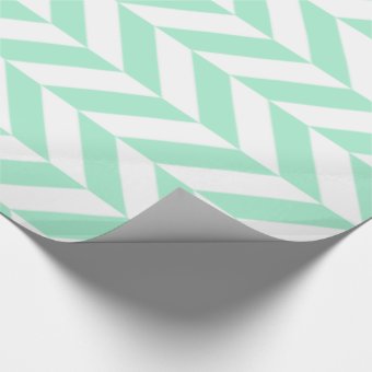 Light Mint Green Chevron Pattern Wrapping Paper | Zazzle
