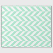 Light Mint Green Chevron Pattern Wrapping Paper | Zazzle