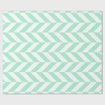 Light Mint Green Chevron Pattern Wrapping Paper | Zazzle