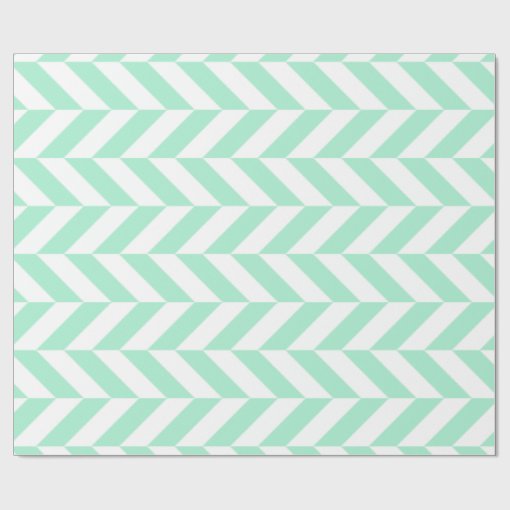 Light Mint Green Chevron Pattern Wrapping Paper | Zazzle