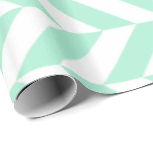 Light Mint Green Chevron Pattern Wrapping Paper | Zazzle
