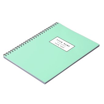 Light Mint Green High End Colored Matching Notebook | Zazzle