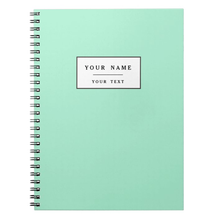 Light Mint Green High End Colored Matching Notebook | Zazzle.com