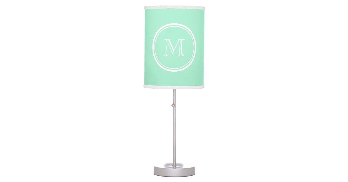 Light Mint Green High End Colored Table Lamp | Zazzle