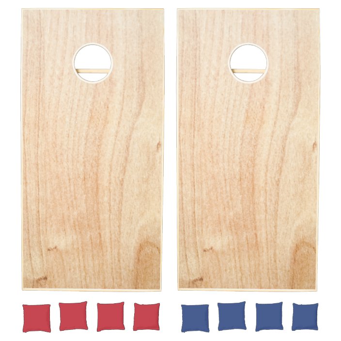 Light Natural Wooden Panel. Cornhole Set | Zazzle.com