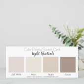 Light Neutrals Color Palette Swatch Card | Zazzle