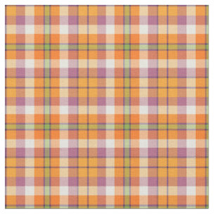 Halloween Plaid Fabric | Zazzle