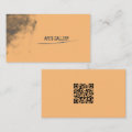 Light Orange Graffiti Smudged Qr Code Business Card | Zazzle
