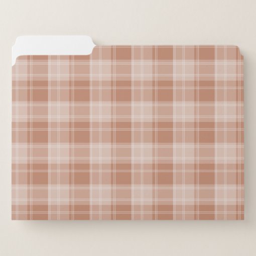 Light Orange Plaid Pattern File Folder | Zazzle