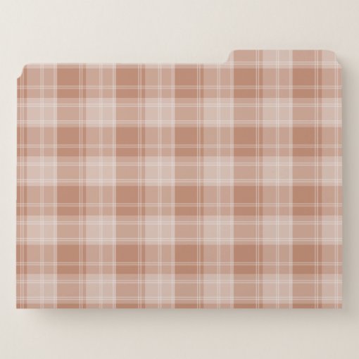Light Orange Plaid Pattern File Folder | Zazzle