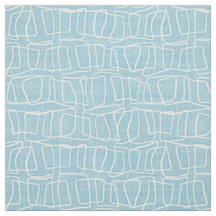 Light Pastel Blue Modern Round Squares Pattern Fabric | Zazzle