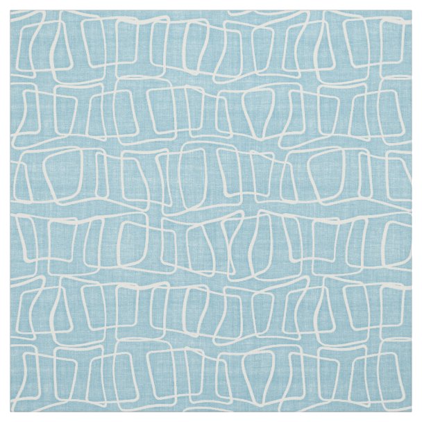 Light Pastel Blue Modern Round Squares Pattern Fabric | Zazzle