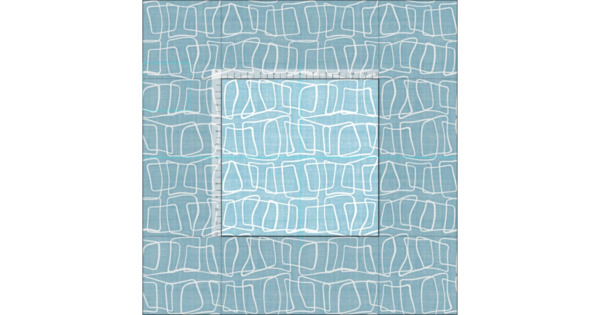 Light Pastel Blue Modern Round Squares Pattern Fabric | Zazzle