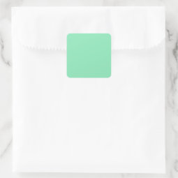 Light Pastel Mint Green Square Sticker | Zazzle