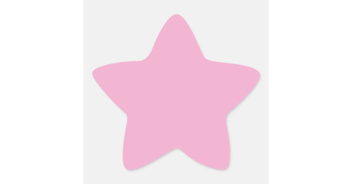 Light Pastel Pink Star Sticker | Zazzle