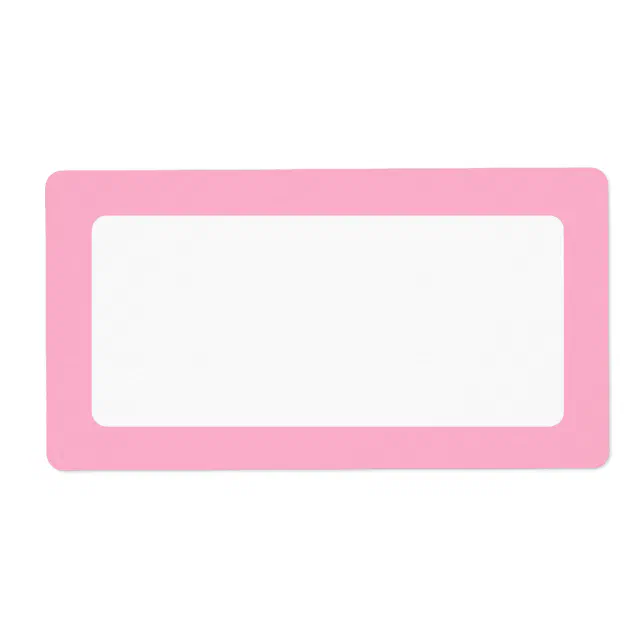 Light pink border blank label | Zazzle