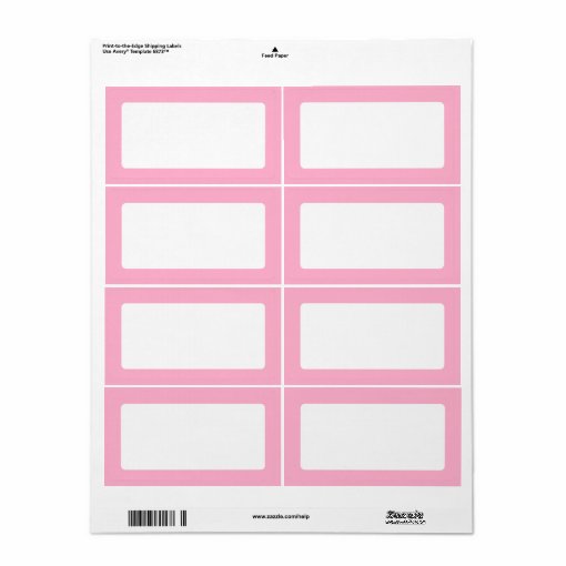 Light pink border blank label | Zazzle
