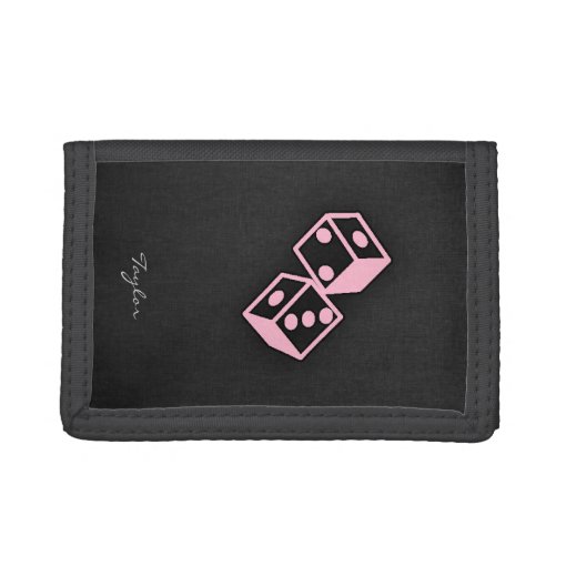 Light Pink Casino Dice Trifold Wallet | Zazzle