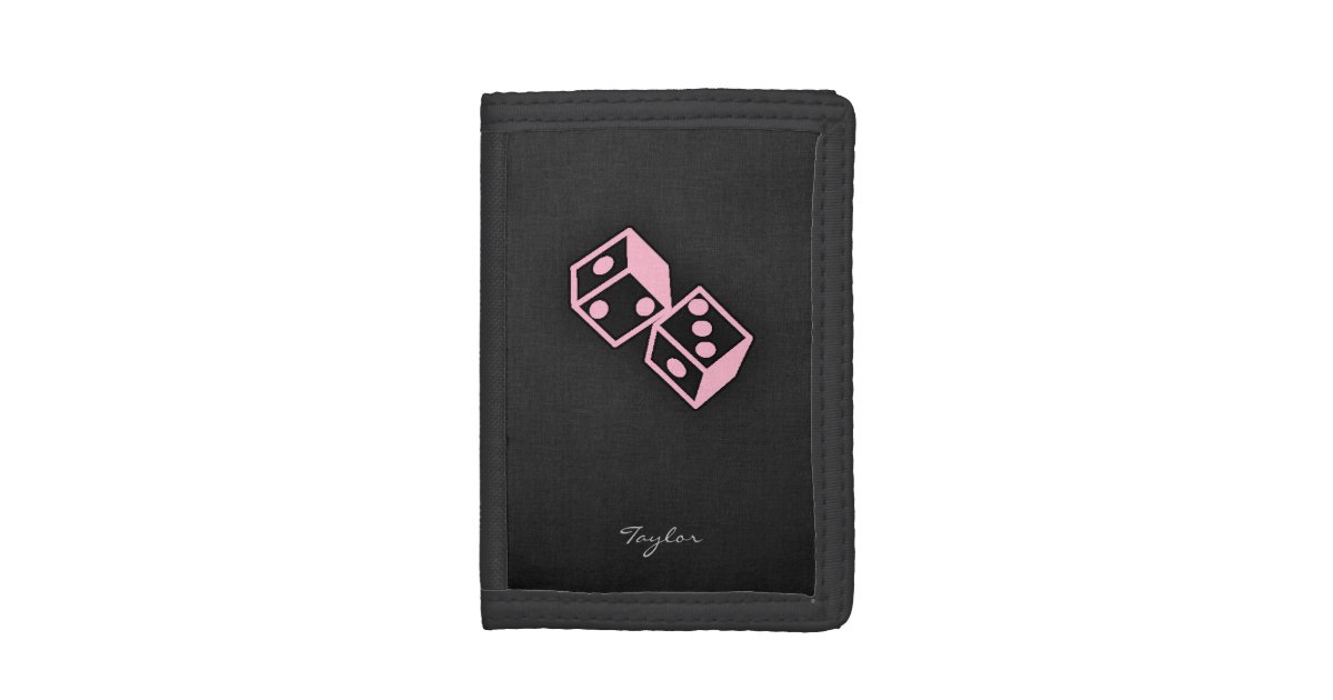 Light Pink Casino Dice Trifold Wallet | Zazzle