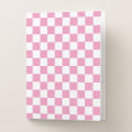 Light Pink Checkerboard Pattern Pocket Folder | Zazzle