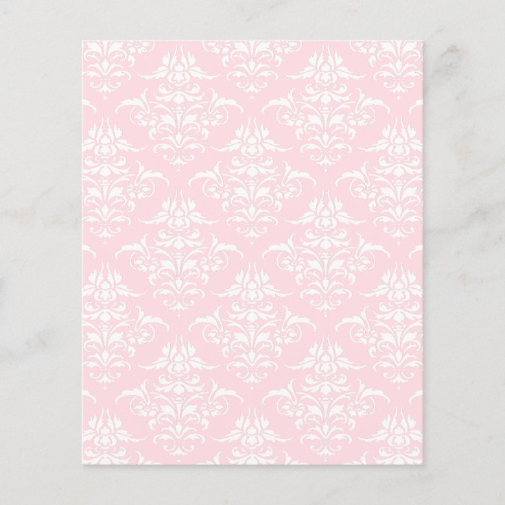 Light pink damask pattern scrapbook | Zazzle
