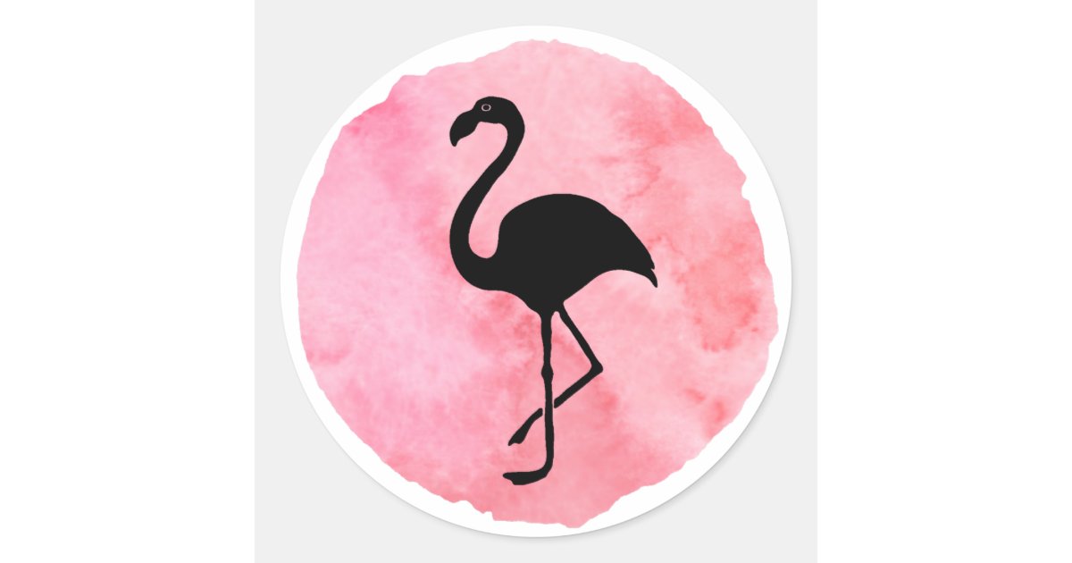 Light Pink Flamingo Classic Round Sticker | Zazzle