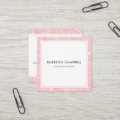 Light pink glitter border minimal professional square business card ...