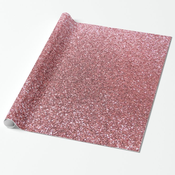 Light pink glitter wrapping paper | Zazzle