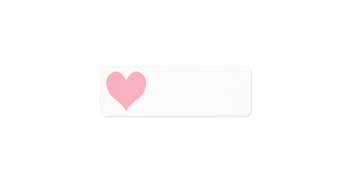 Light Pink Heart Label | Zazzle