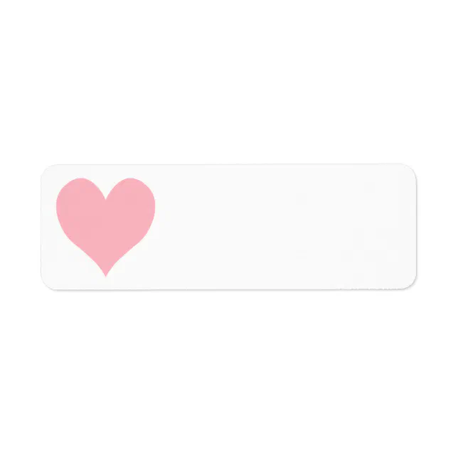 Light Pink Heart Label | Zazzle