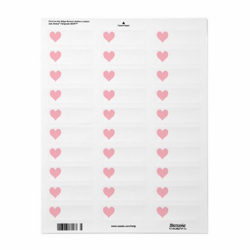 Light Pink Heart Label | Zazzle
