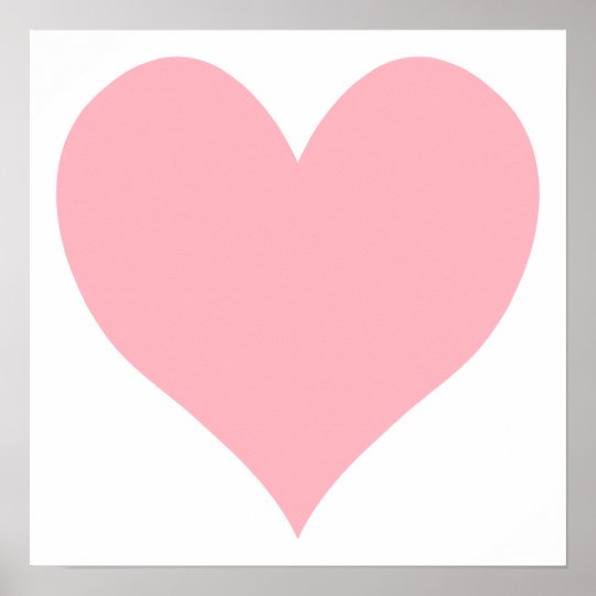 Light Pink Heart Poster | Zazzle.com