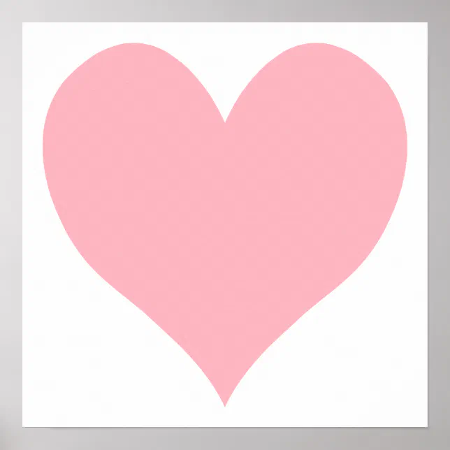 Light Pink Heart Poster | Zazzle