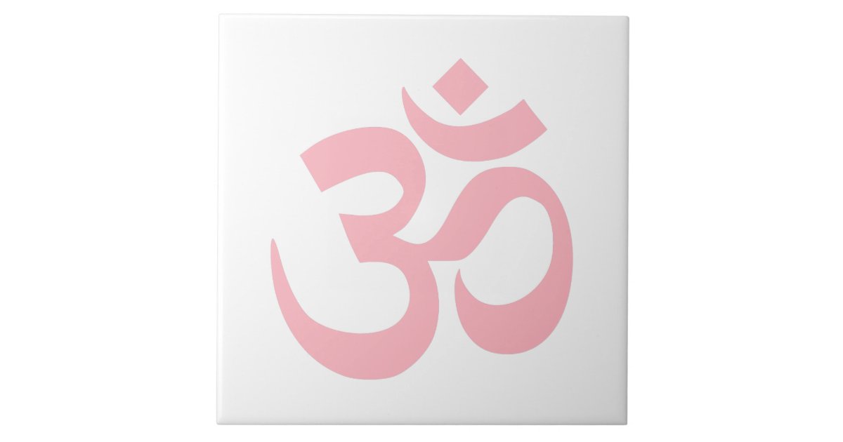 Light Pink Om Symbol Tile | Zazzle