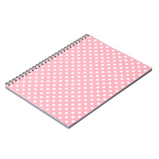 Light Pink Polka Dots Notebook | Zazzle