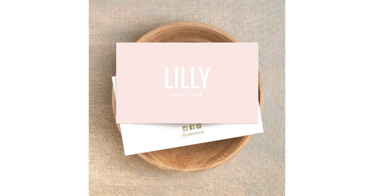 Light Pink Simple Modern Professional Business Card | Zazzle